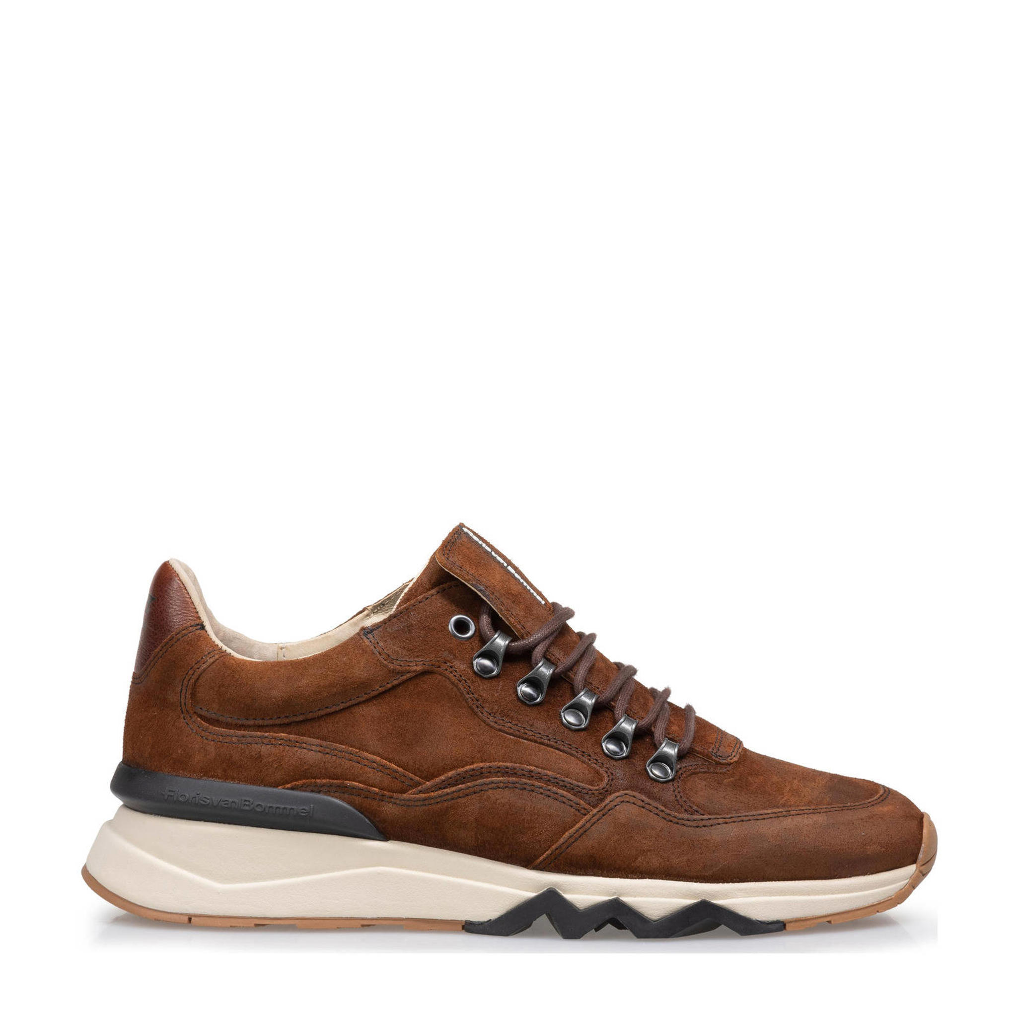 Floris van Bommel De Zager suède sneakers cognac | wehkamp