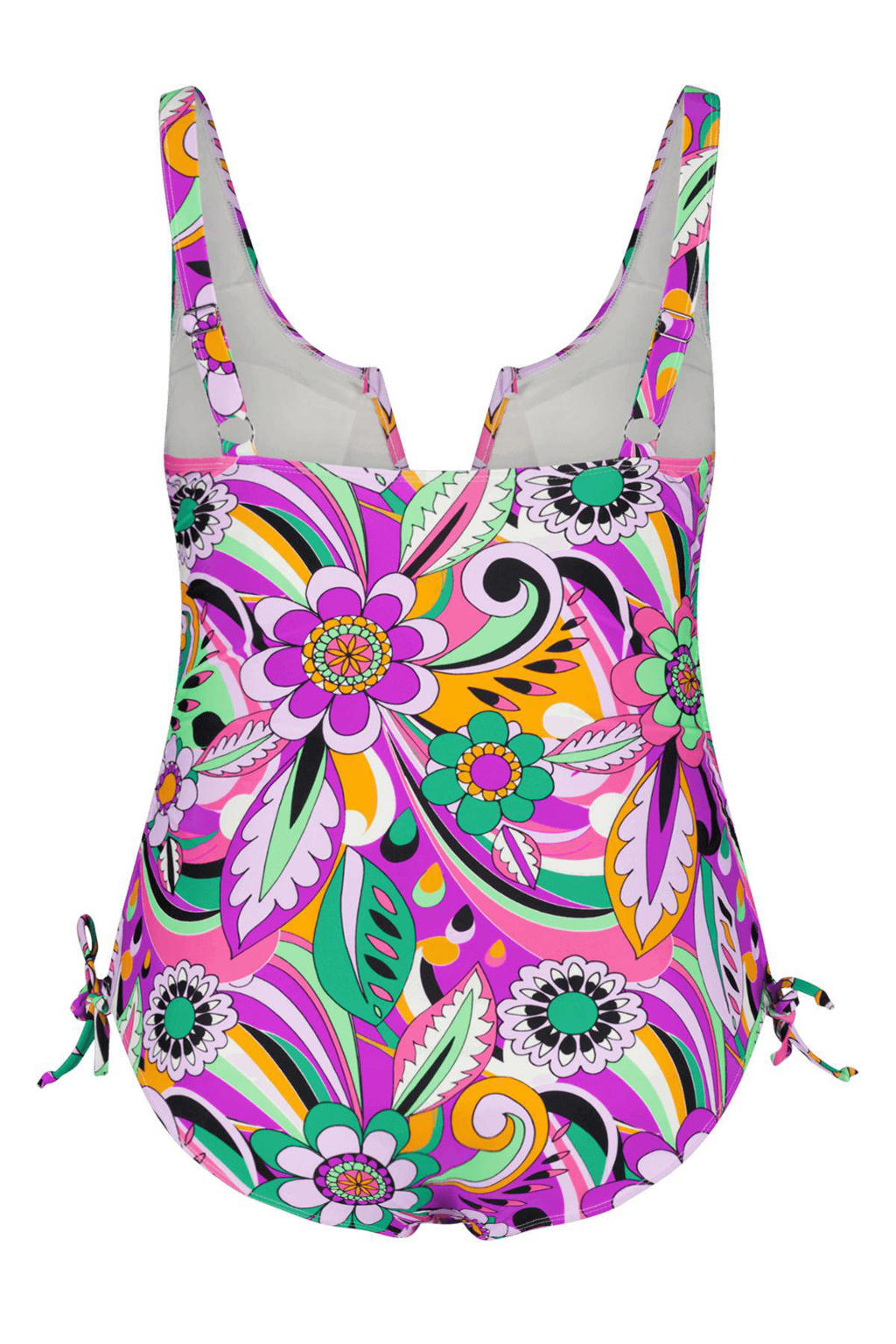 MS Mode badpak fuchsia/groen/oranje | wehkamp