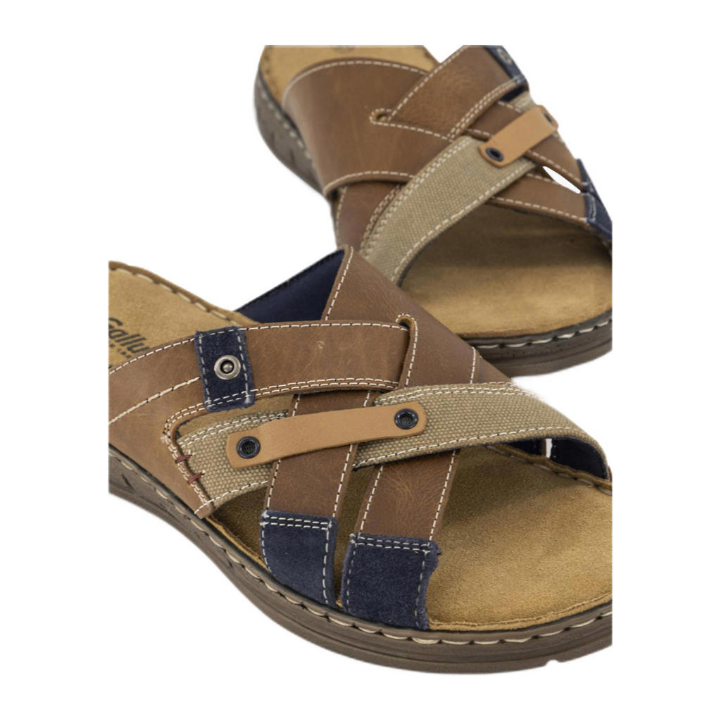 Gallus leren slippers bruin kopen? | Morgen in huis | wehkamp