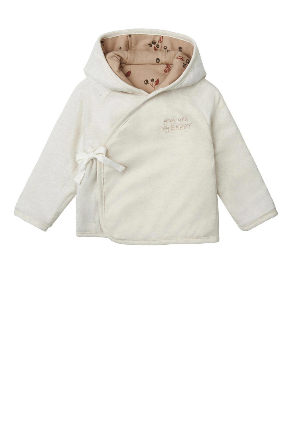 Noppies baby reversible jas Tuscola met katoen beige/wit | wehkamp