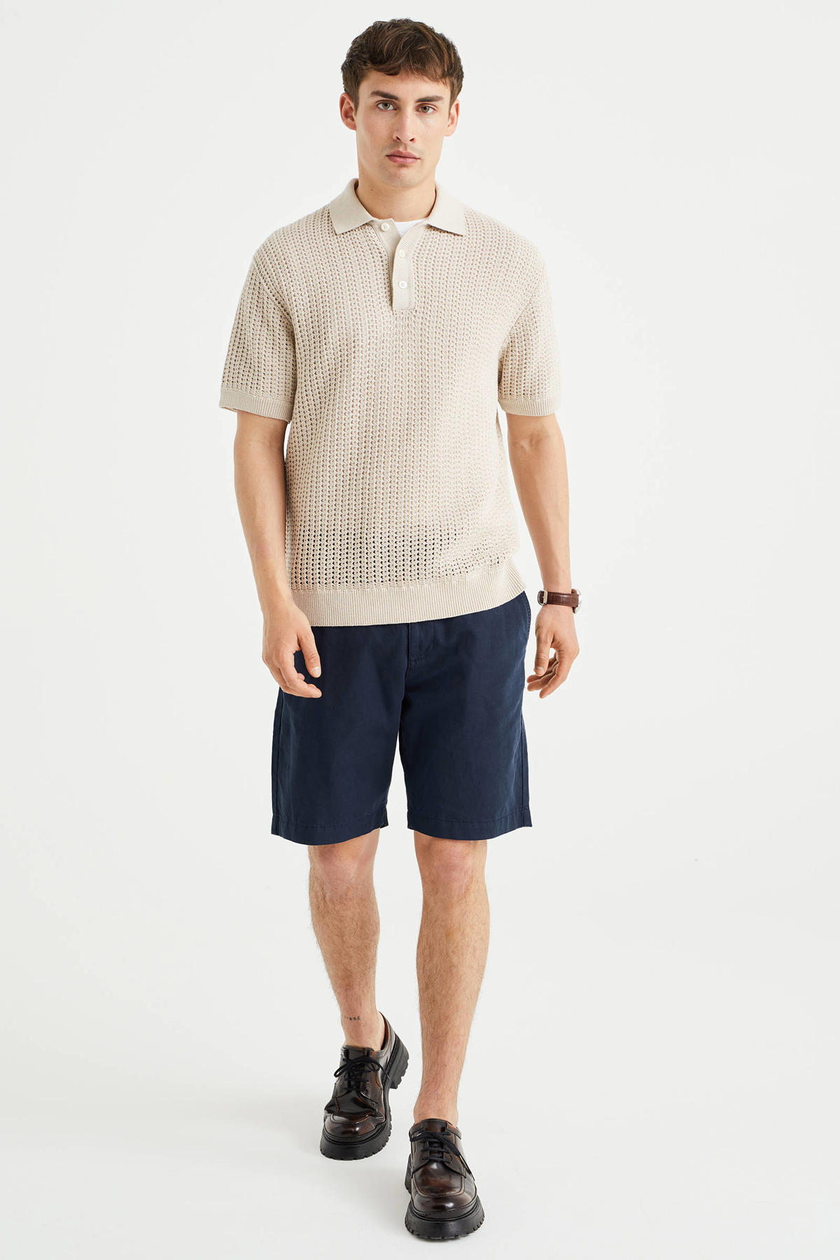 WE Fashion regular fit polo moonbeam | wehkamp