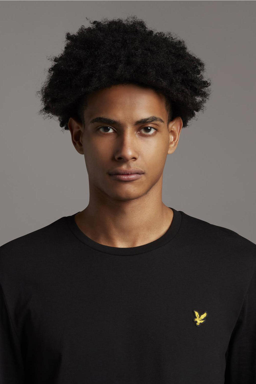 Lyle & Scott regular fit longsleeve met logo jet black | wehkamp