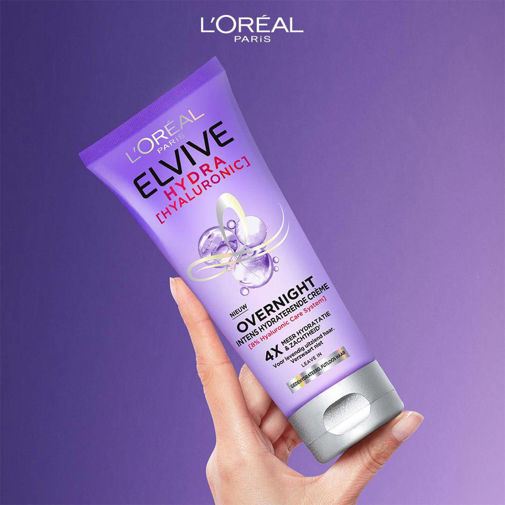 L'Oréal Paris Elvive Hydra Hyaluronic overnight cream - 200 ml | wehkamp