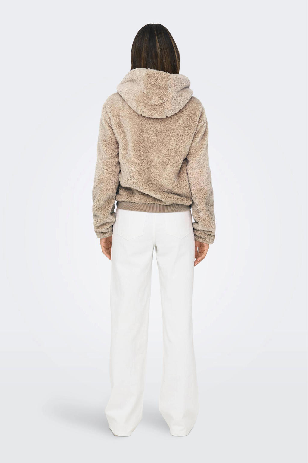 ONLY teddy jas ONLNEWANNA beige | wehkamp