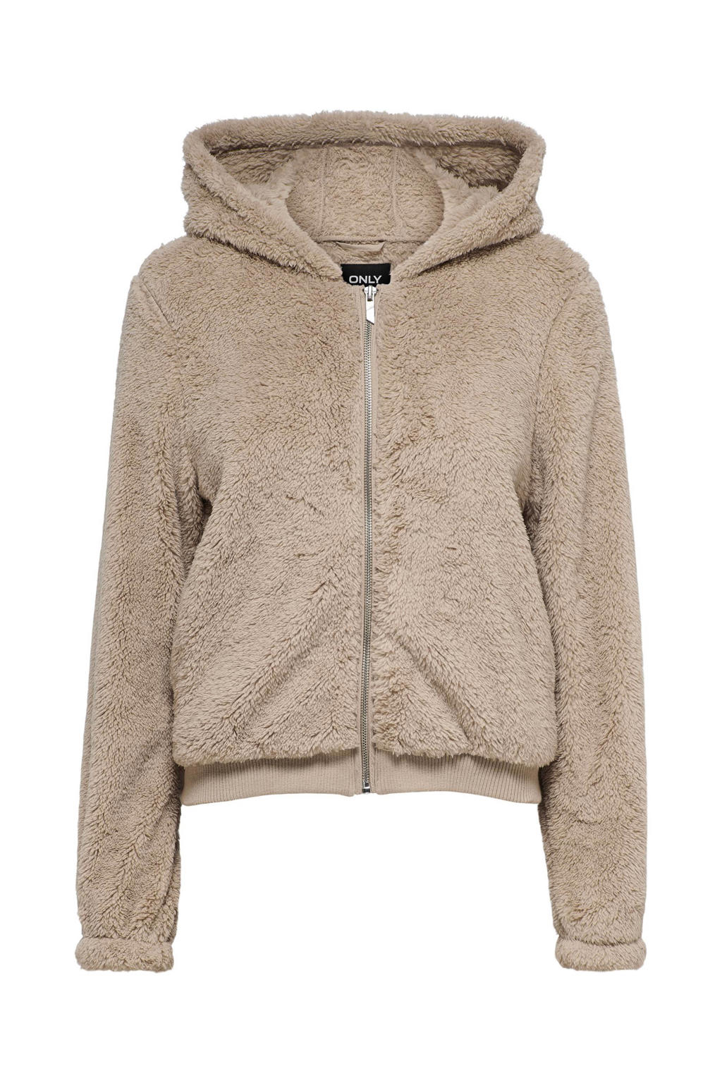 ONLY teddy jas ONLNEWANNA beige | wehkamp