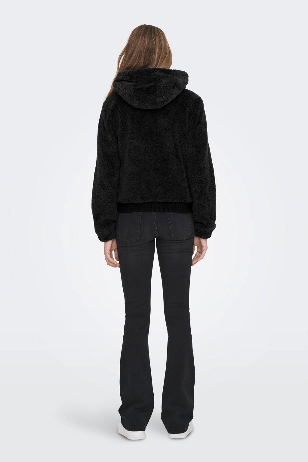 ONLY teddy jas ONLNEWANNA zwart | wehkamp