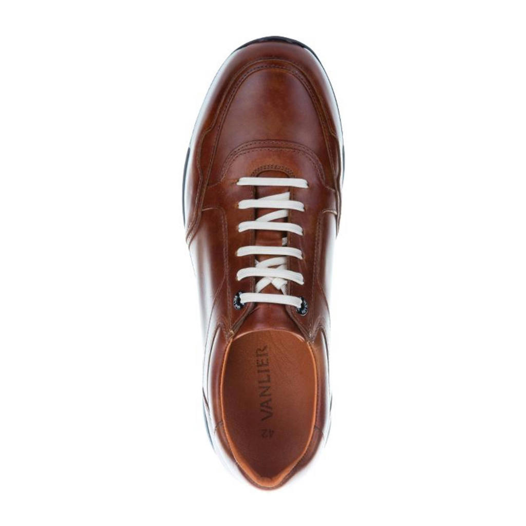 Van Lier Positano leren sneakers cognac | wehkamp