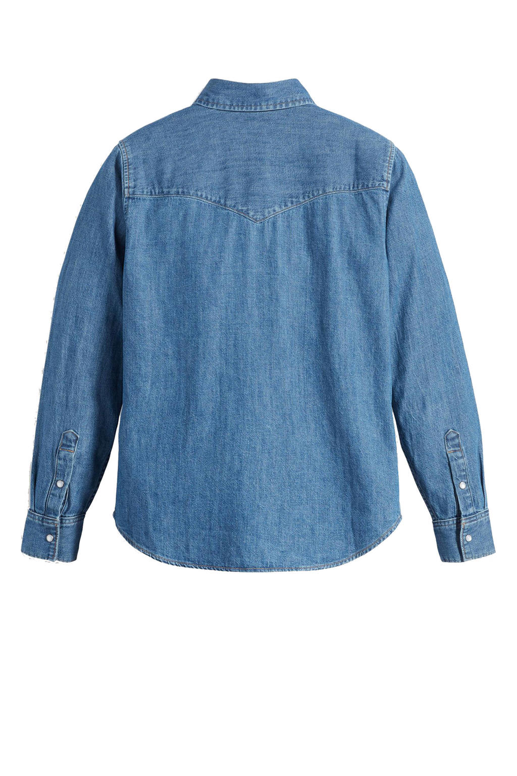 Levi's denim blouse medium blue denim | wehkamp