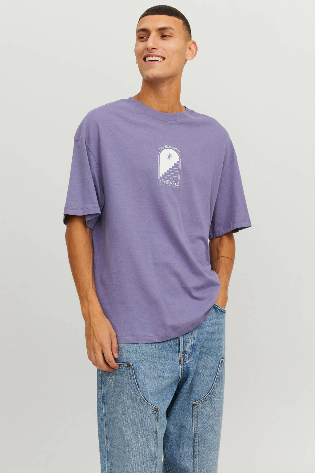 JACK & JONES ORIGINALS oversized T-shirt JORDESTINY met backprint ...