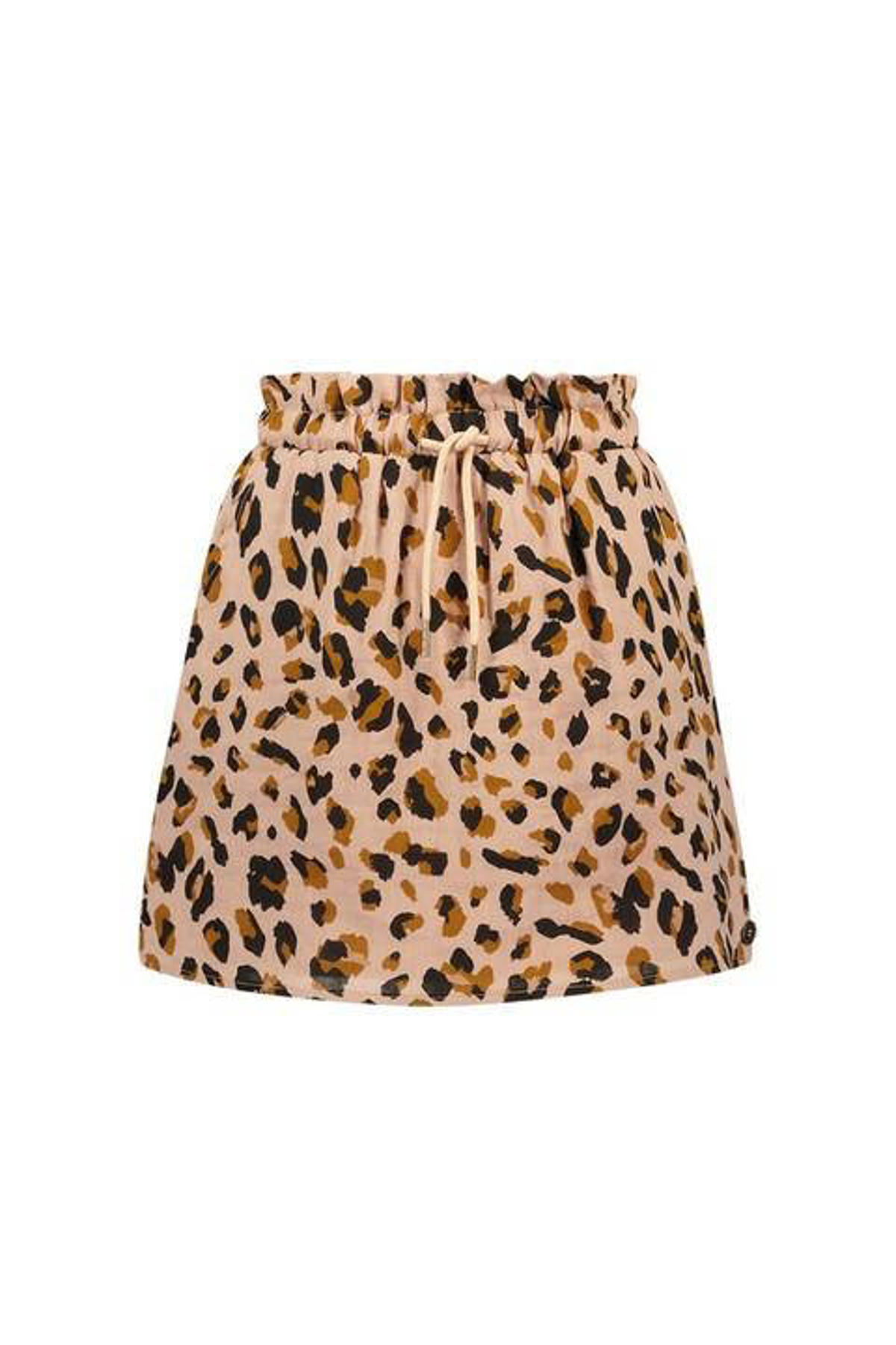 Like Flo rok met panterprint zand/zwart | wehkamp