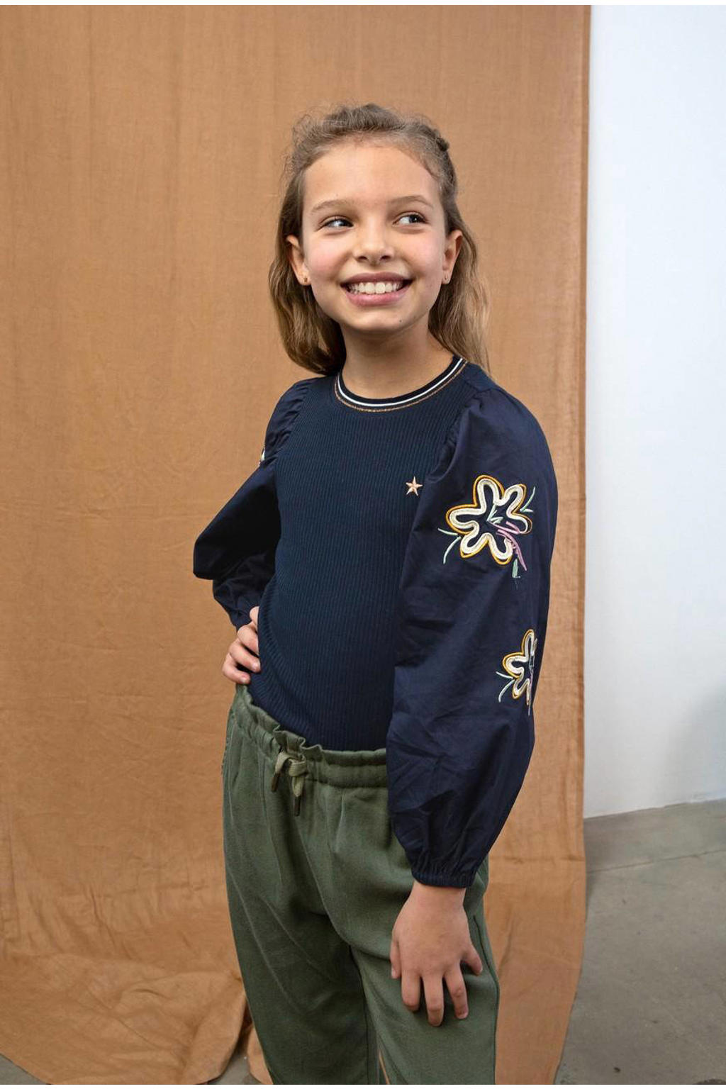 Like Flo loose fit broek army groen | wehkamp