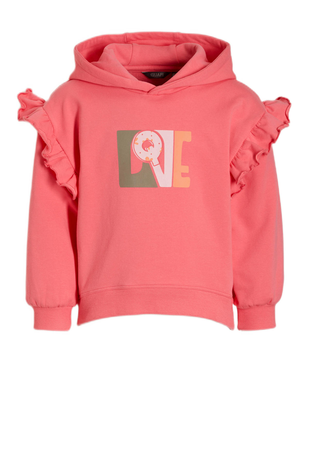 Quapi hoodie XENNA met printopdruk roze | wehkamp