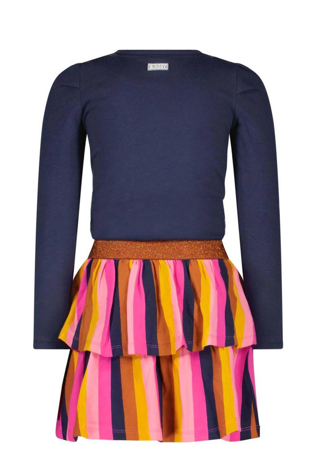 B.Nosy jurk B.ORIGINAL met all over print donkerblauw/felroze/multi | wehkamp