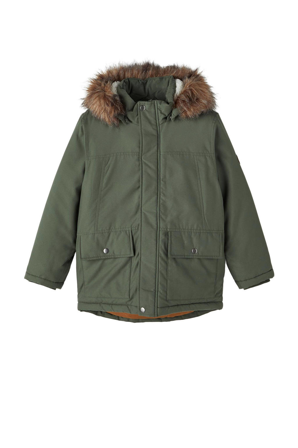 NAME IT KIDS winterjas NKMMARLIN groen | wehkamp