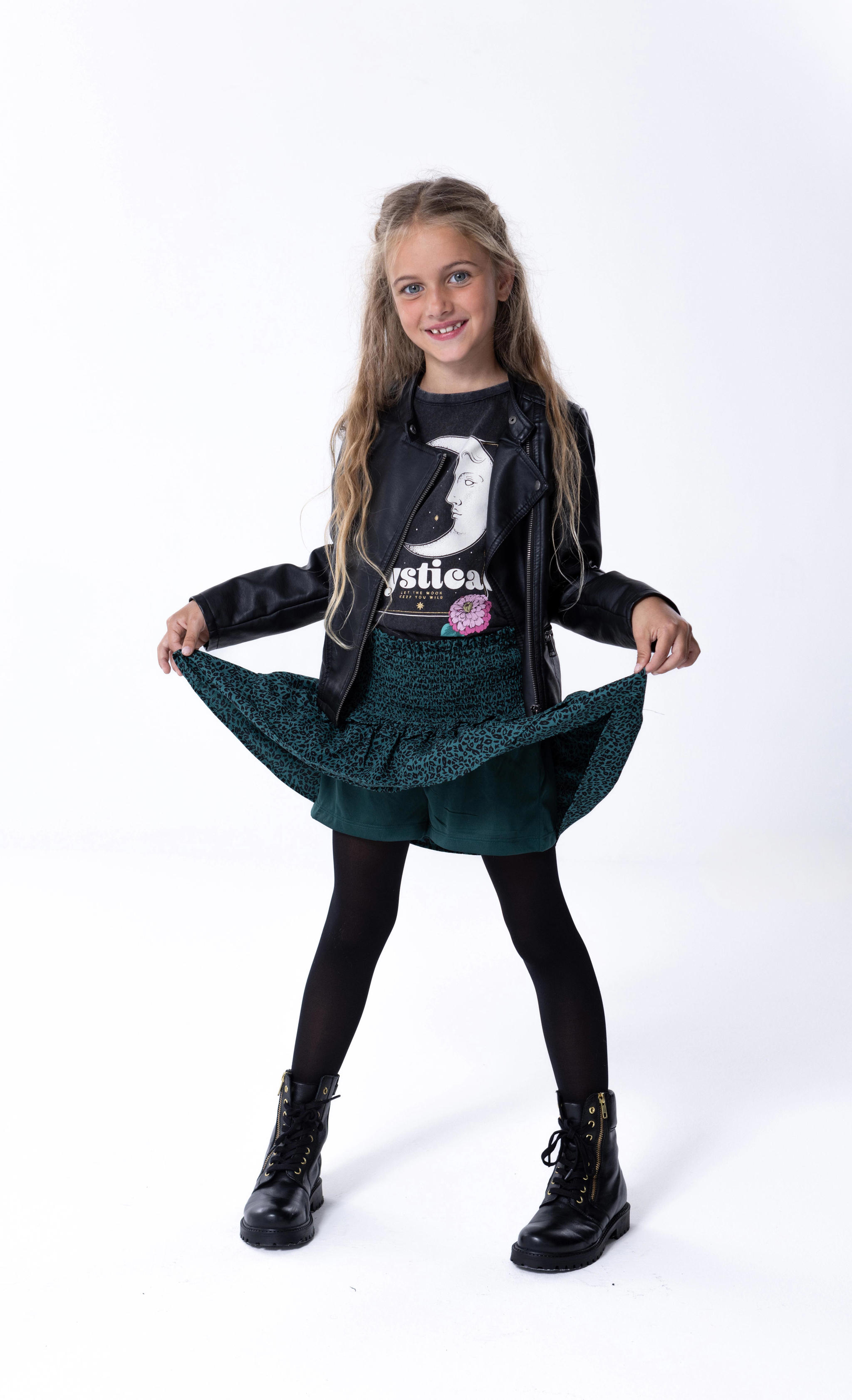 KIDS ONLY GIRL skort KOGIDA-AMANDA met all over print diep donkergroen ...