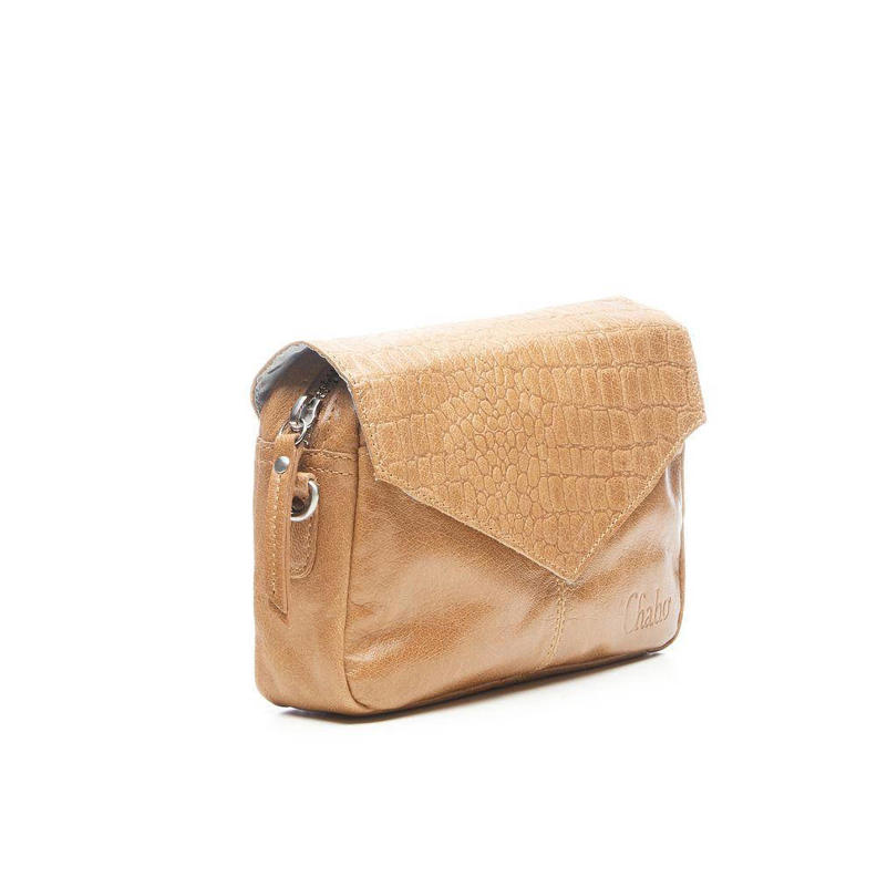 Chabo Bags leren crossbody tas Rio Romy zand | wehkamp