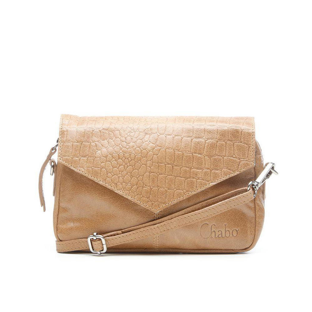 Chabo Bags leren crossbody tas Rio Romy zand | wehkamp