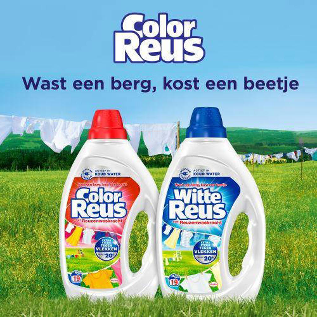 Witte Reus Color Reus Gel - vloeibaar wasmiddel - gekleurde was - voordeelverpakking - 6 x 19 ...