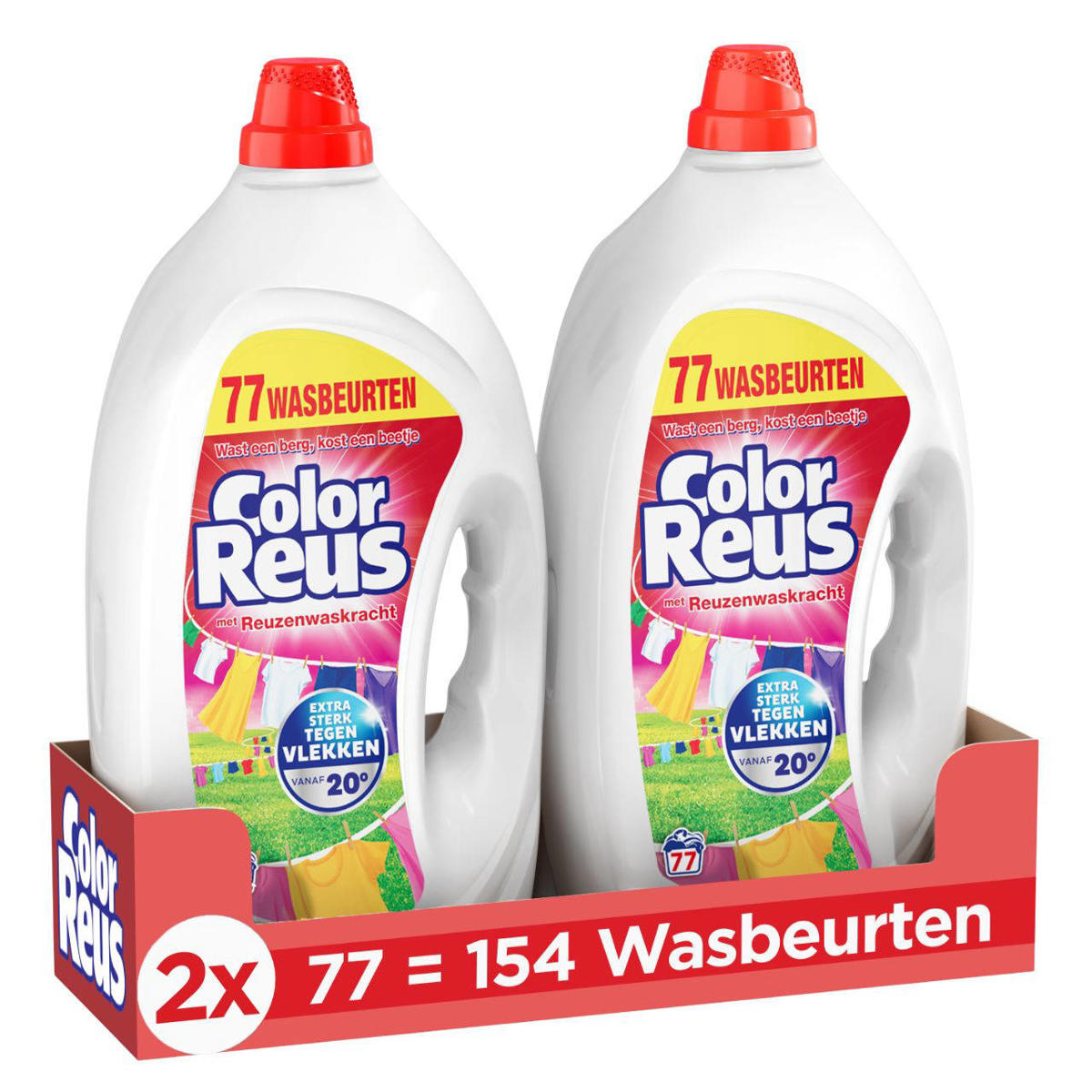 Witte Reus Color Reus Vloeibaar gel wasmiddel - gekleurde was - voordeelverpakking - 154 ...