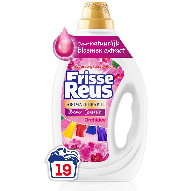 Witte-Reus Gel Orchidee - vloeibaar wasmiddel - Gekleurde Was - voordeelverpakking - 6 x 19 ...