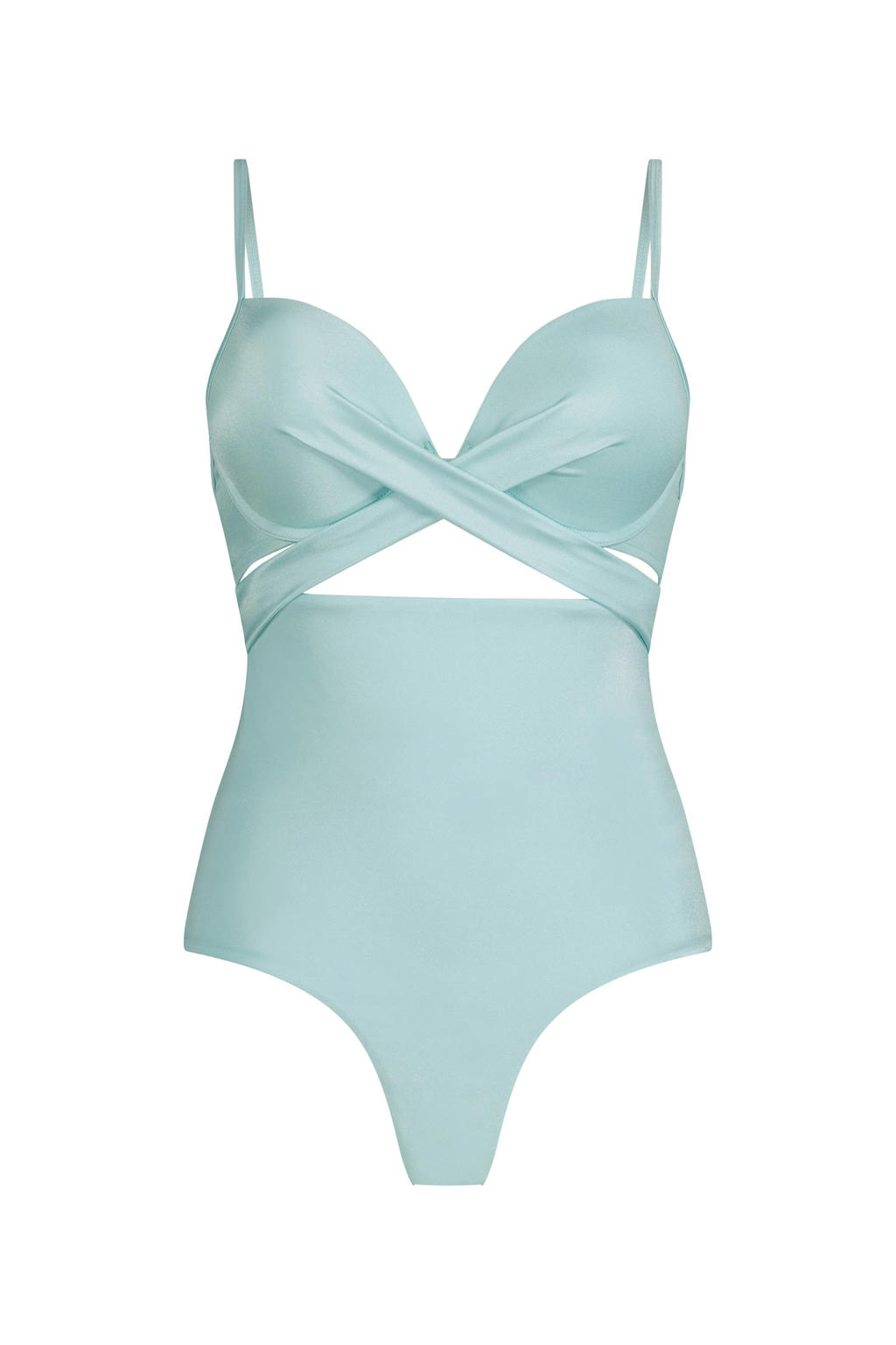 Hunkemöller corrigerend badpak Sydney lichtblauw | wehkamp