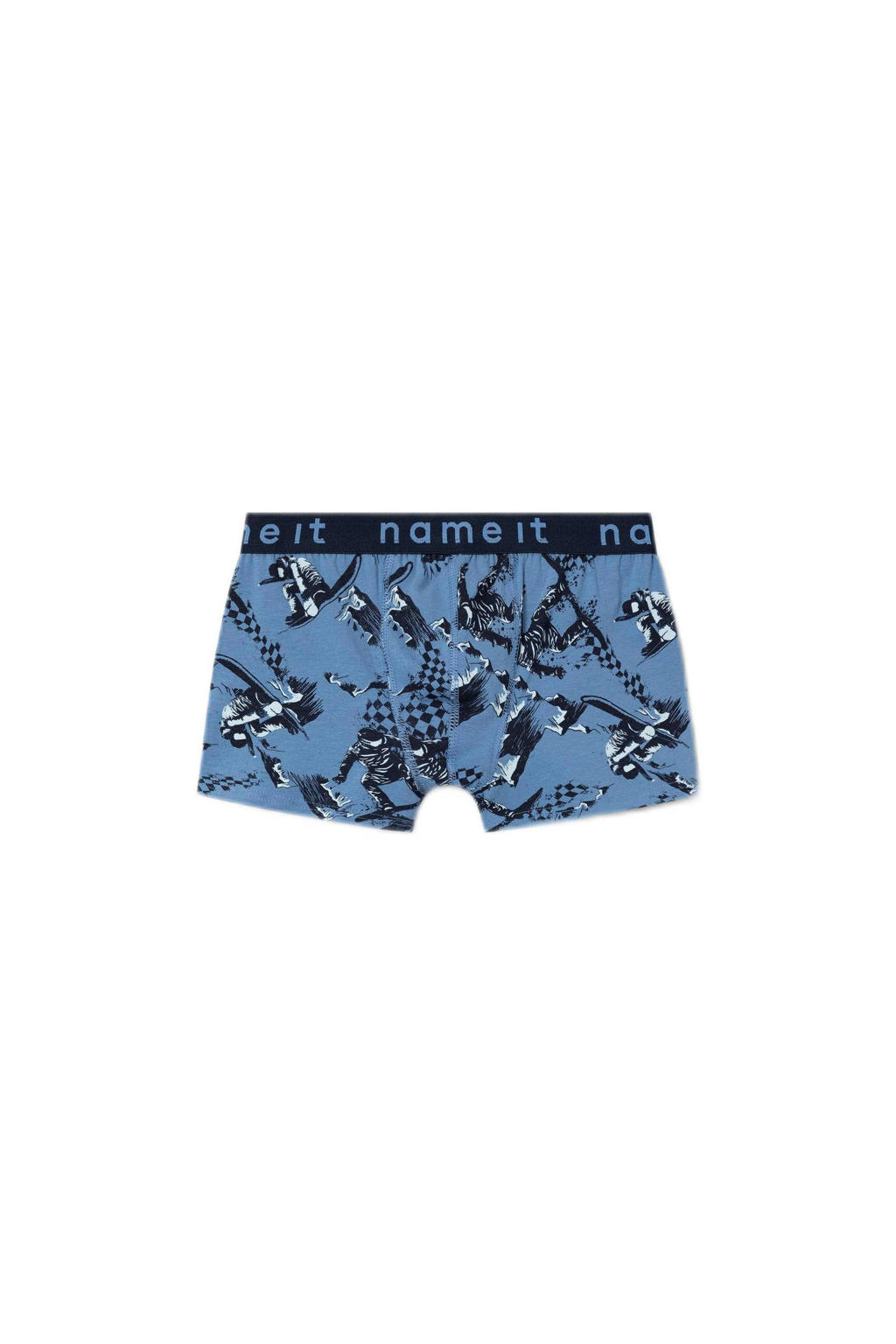 NAME IT KIDS boxershort NKMBOXER SNOWBOARD - set van 3 blauw | wehkamp