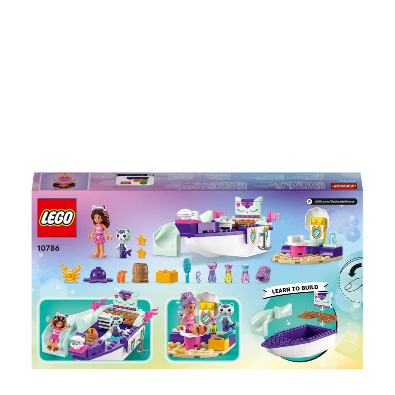 LEGO Gabby's Dollhouse Vertroetelschip van Gabby en Meerminkat 10786 ...