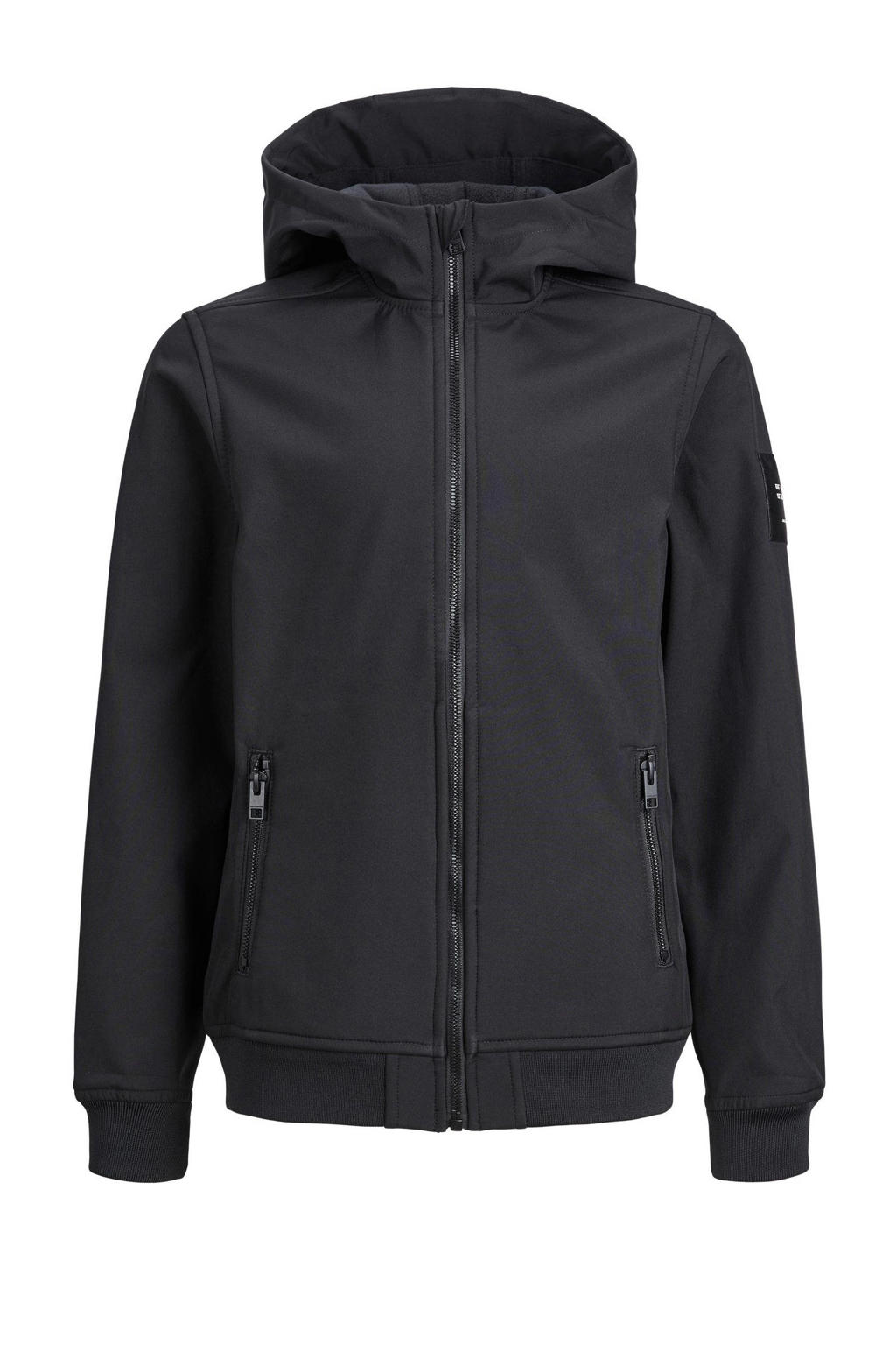 JACK & JONES JUNIOR softshell jas JJEBASIC SOFTSHELL zwart | wehkamp