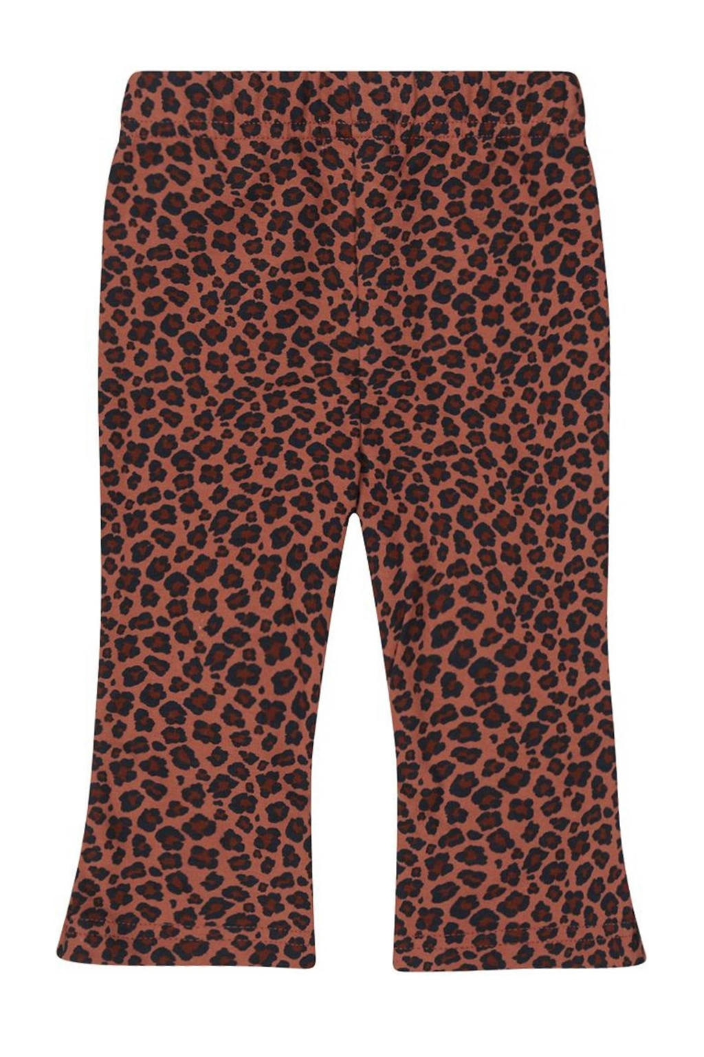 Dirkje flared broek met dierenprint oudroze/zwart | wehkamp