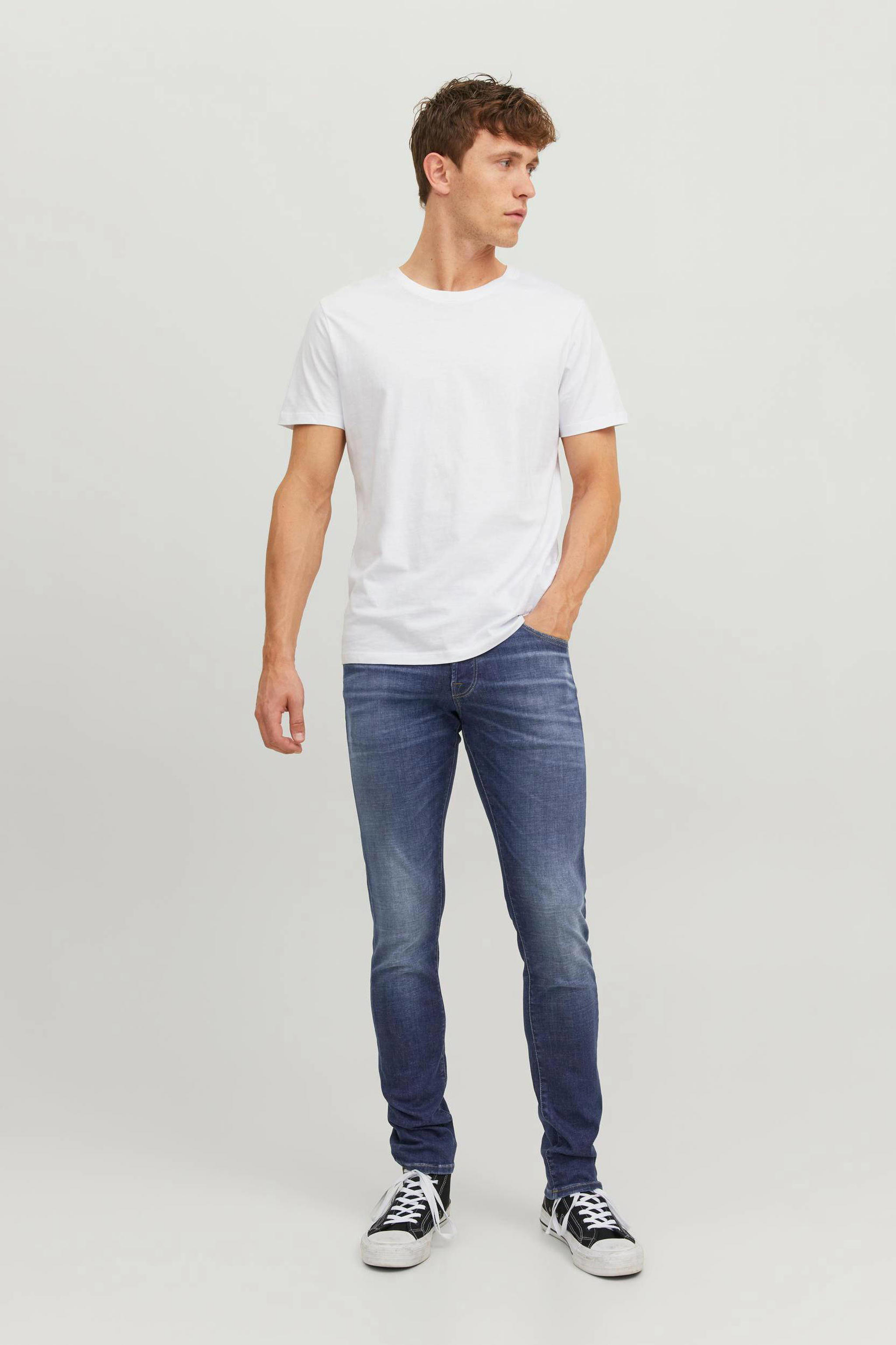 JACK & JONES JEANS INTELLIGENCE slim fit jeans JJIGLENN blue denim ...