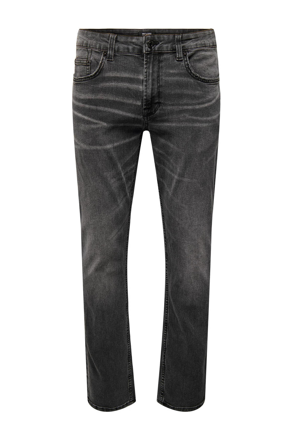 ONLY & SONS regular fit jeans ONSWEFT dark grey denim | wehkamp