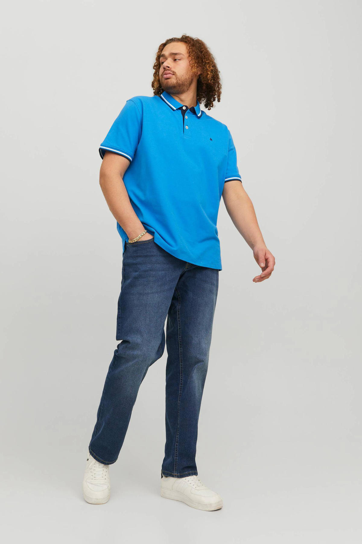 JACK & JONES PLUS SIZE slim fit jeans JJIGLENN Plus Size blue denim ...