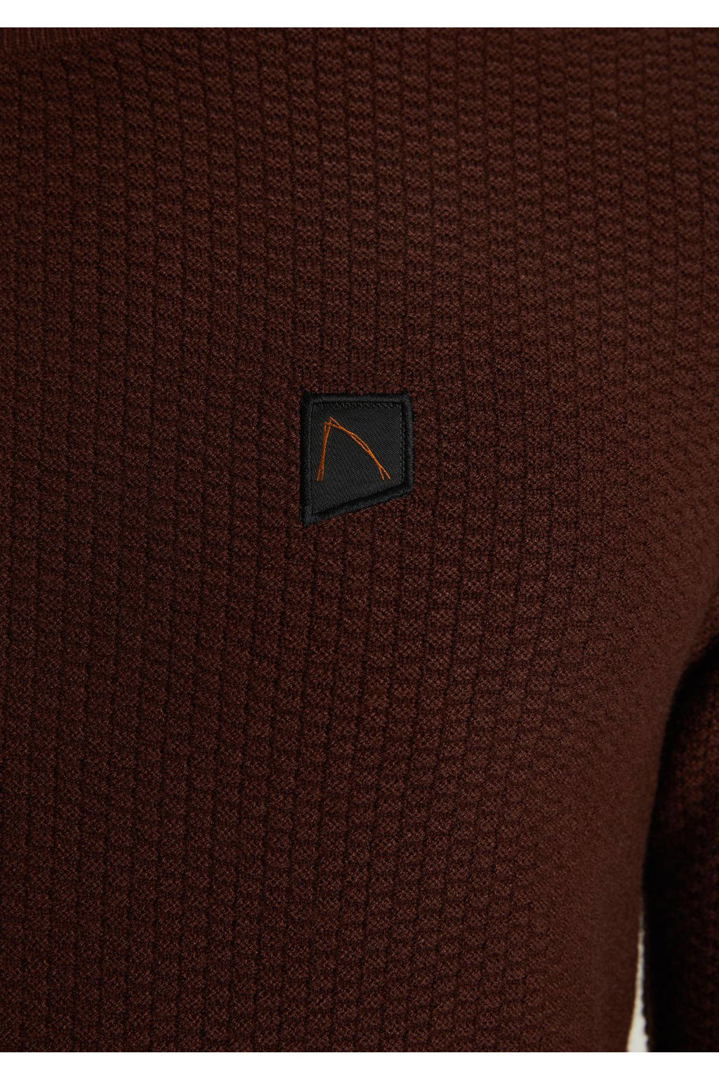 CHASIN' trui Armor met logo en textuur burgundy | wehkamp