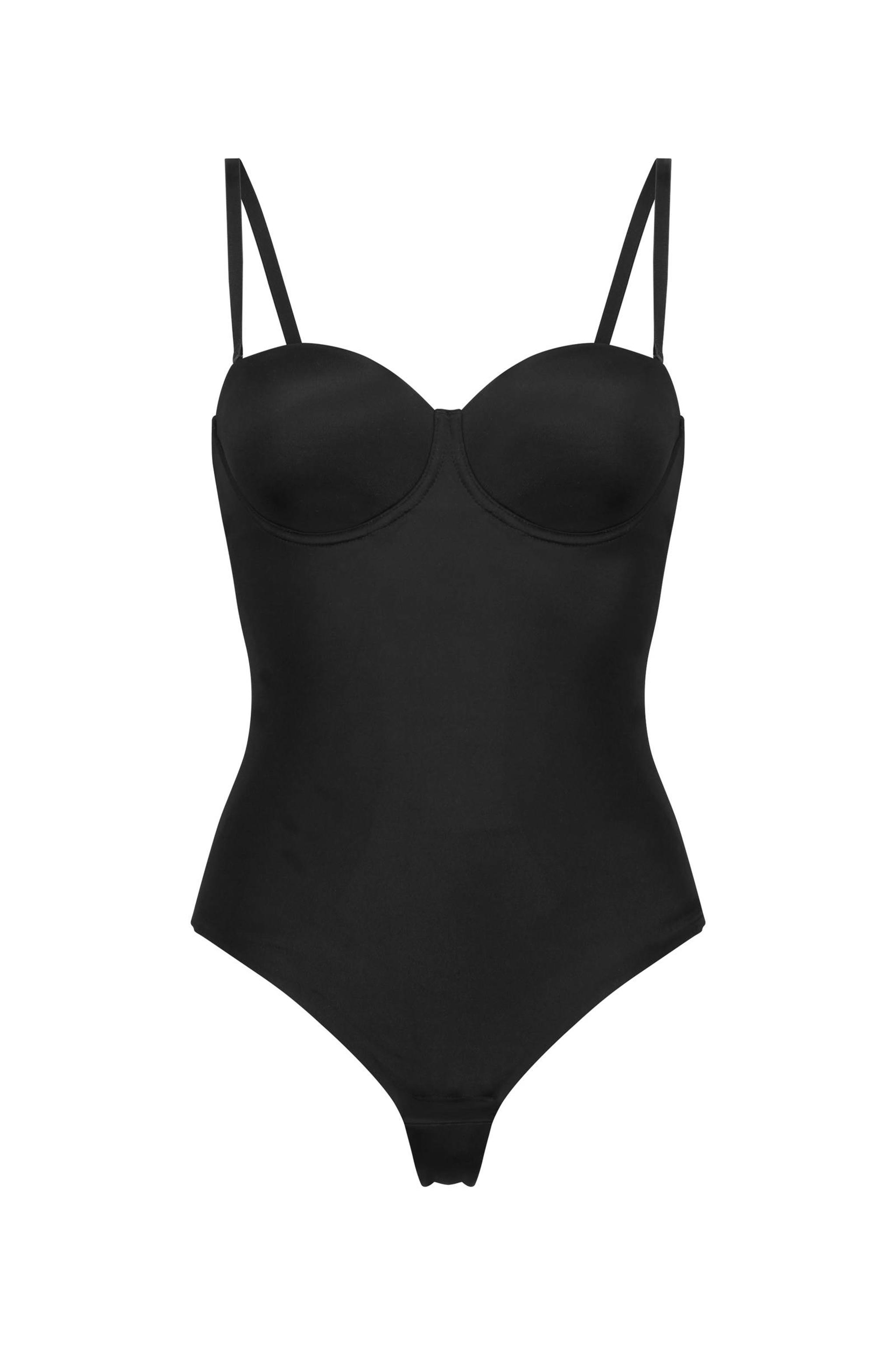 Hunkemöller strapless corrigerende body zwart | wehkamp