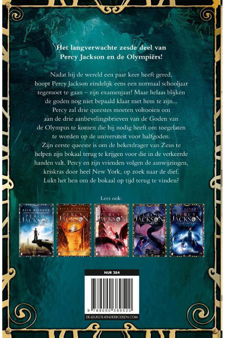 Rick Riordan Percy Jackson en de Olympiërs: De bokaal van de goden ...