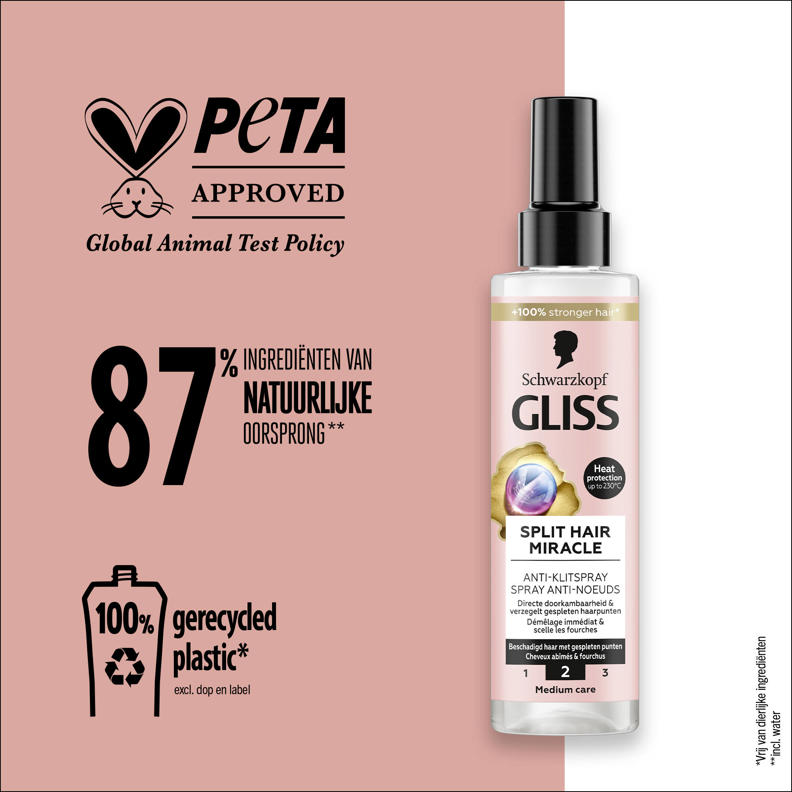 Gliss Kur Split end Miracle Anti-klit spray - 6 x 200 ml ...