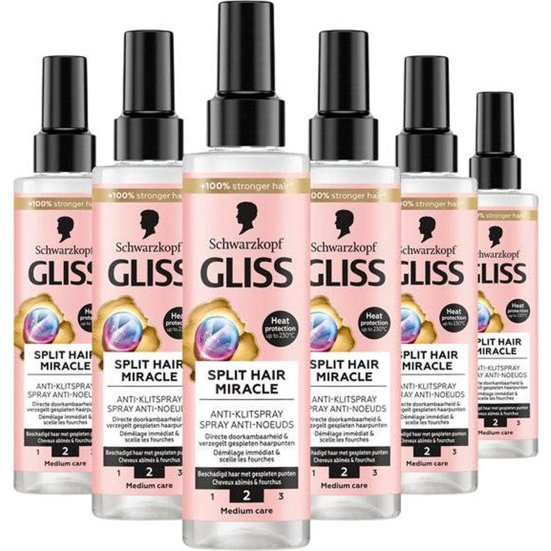 Gliss Split end Miracle Anti-klit spray - 6 x 200 ml ...