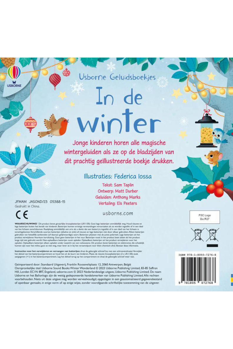 Usborne Geluidsboekjes: In de winter | wehkamp