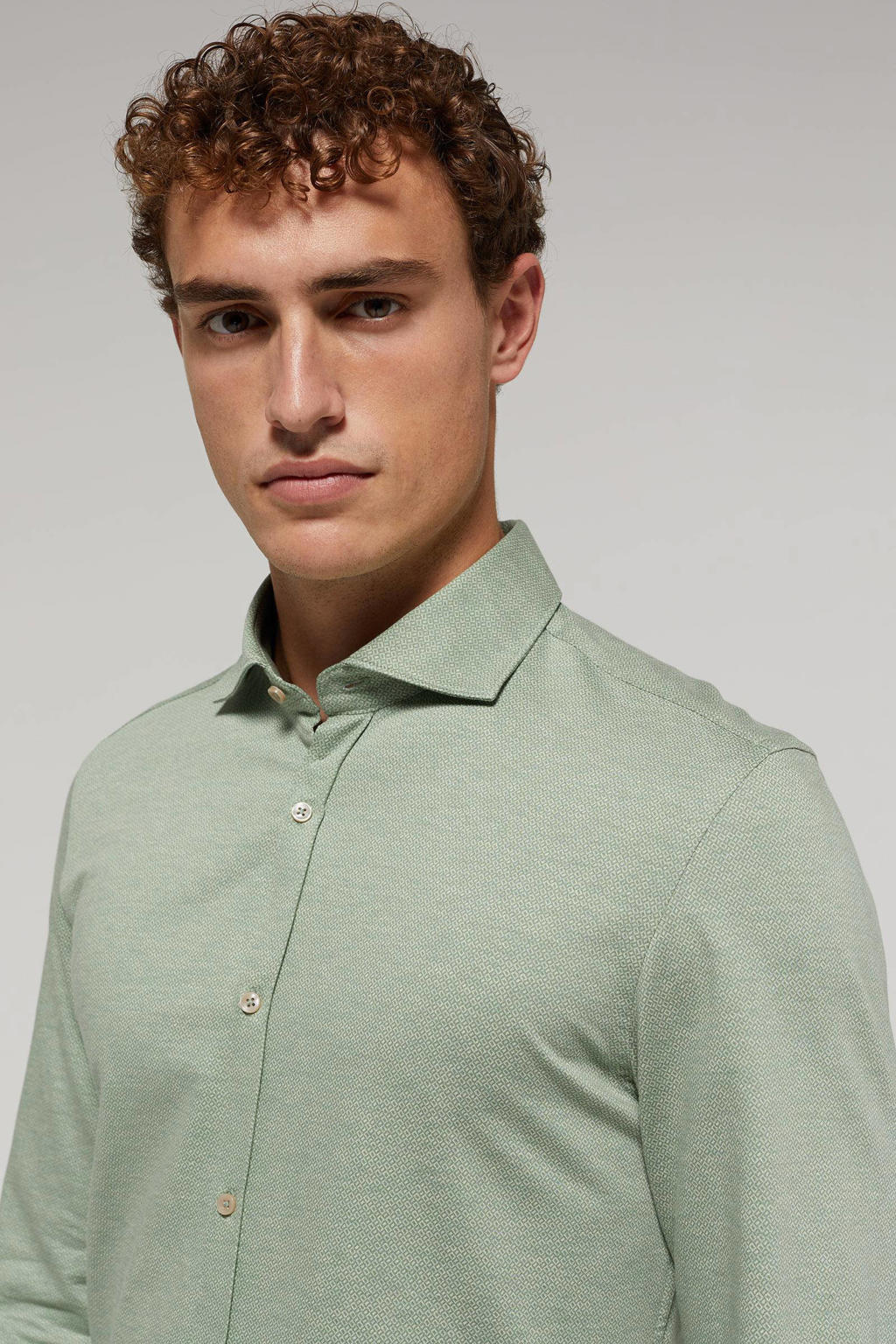 Van Gils slim fit overhemd lichtgroen | wehkamp