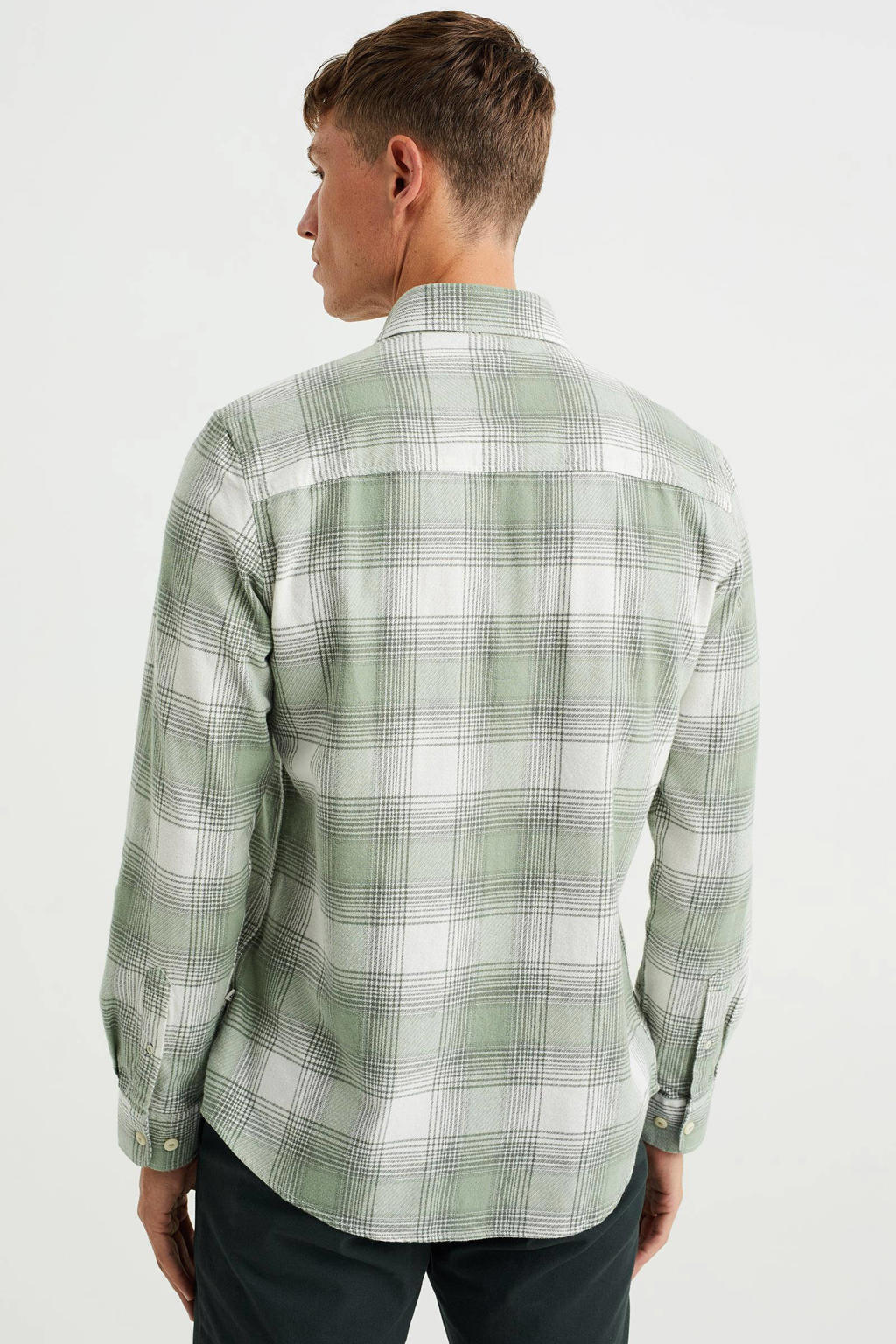 WE Fashion geruit regular fit overhemd groen | wehkamp