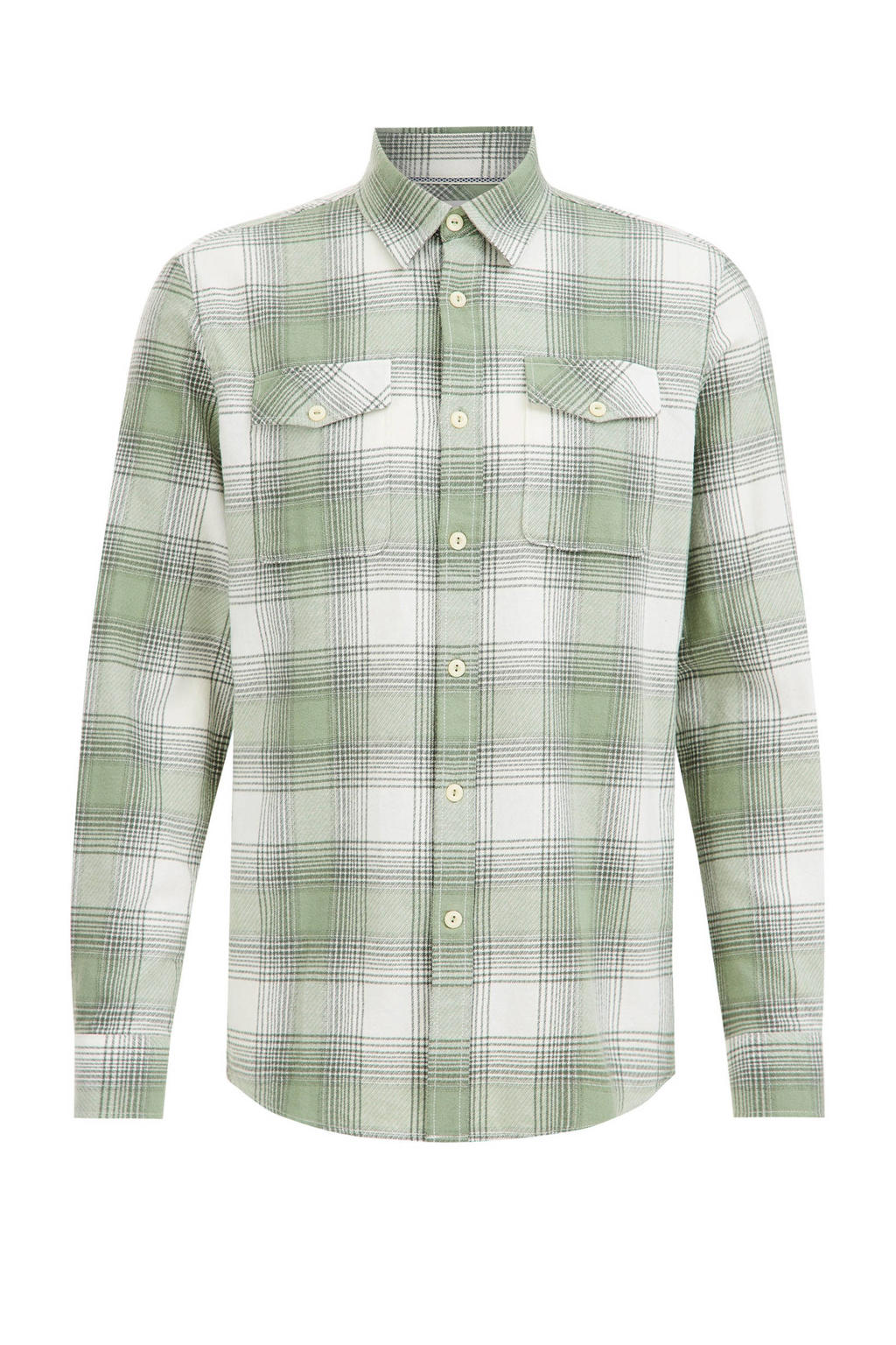 WE Fashion geruit regular fit overhemd groen | wehkamp