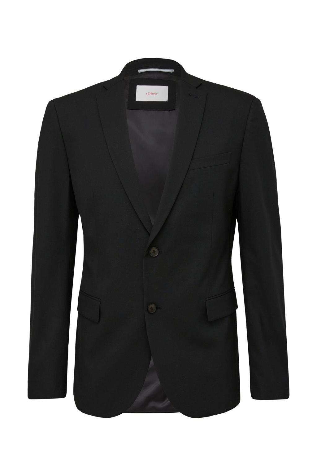 s.Oliver BLACK LABEL slim fit colbert zwart | wehkamp