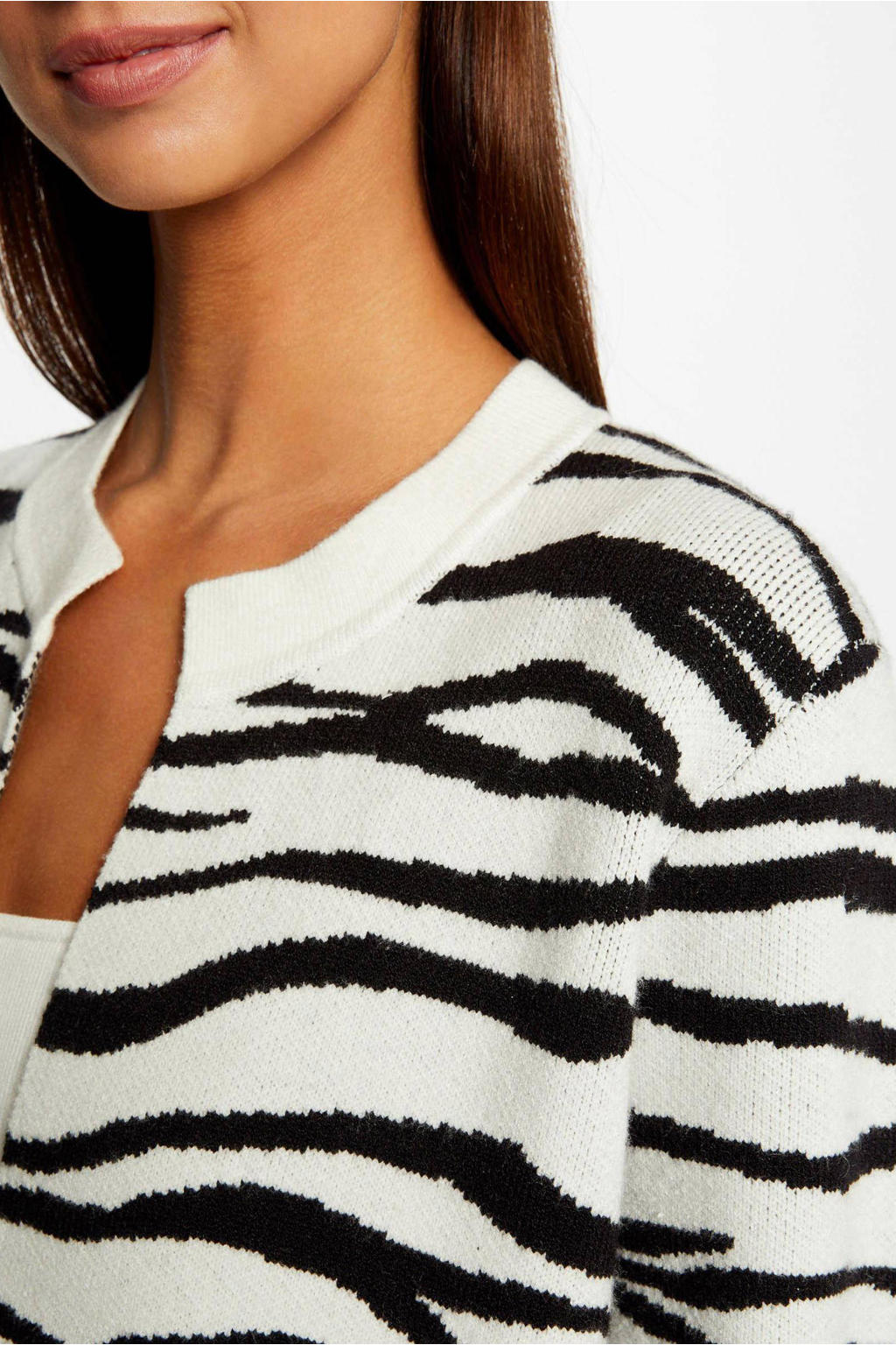 Morgan vest met zebraprint zwart/ wit | wehkamp