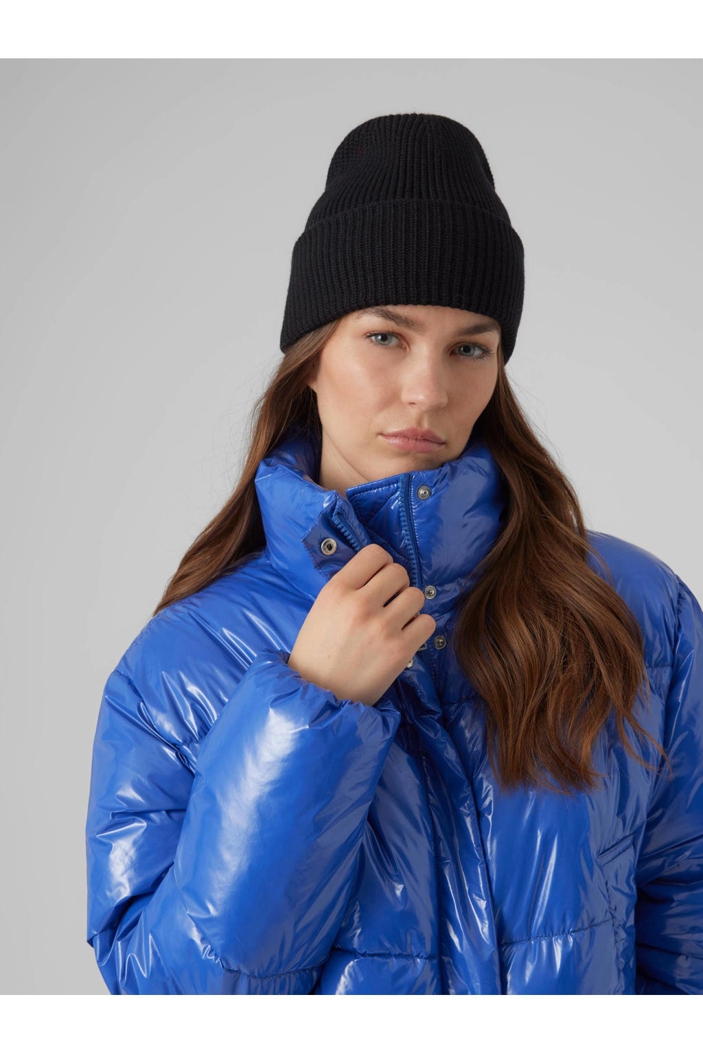 VERO MODA geribde muts VMSABA zwart | wehkamp