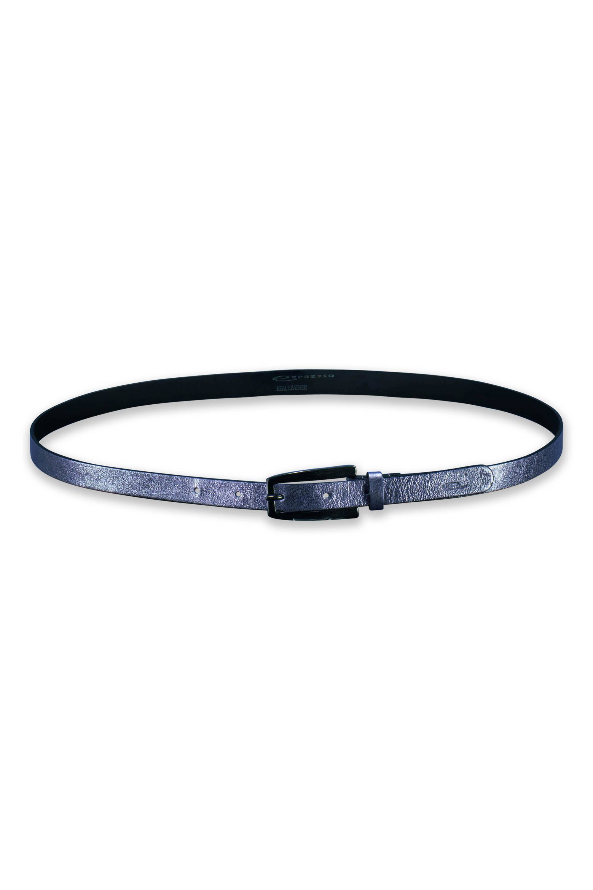 Expresso metallic leren riem donkerblauw | wehkamp