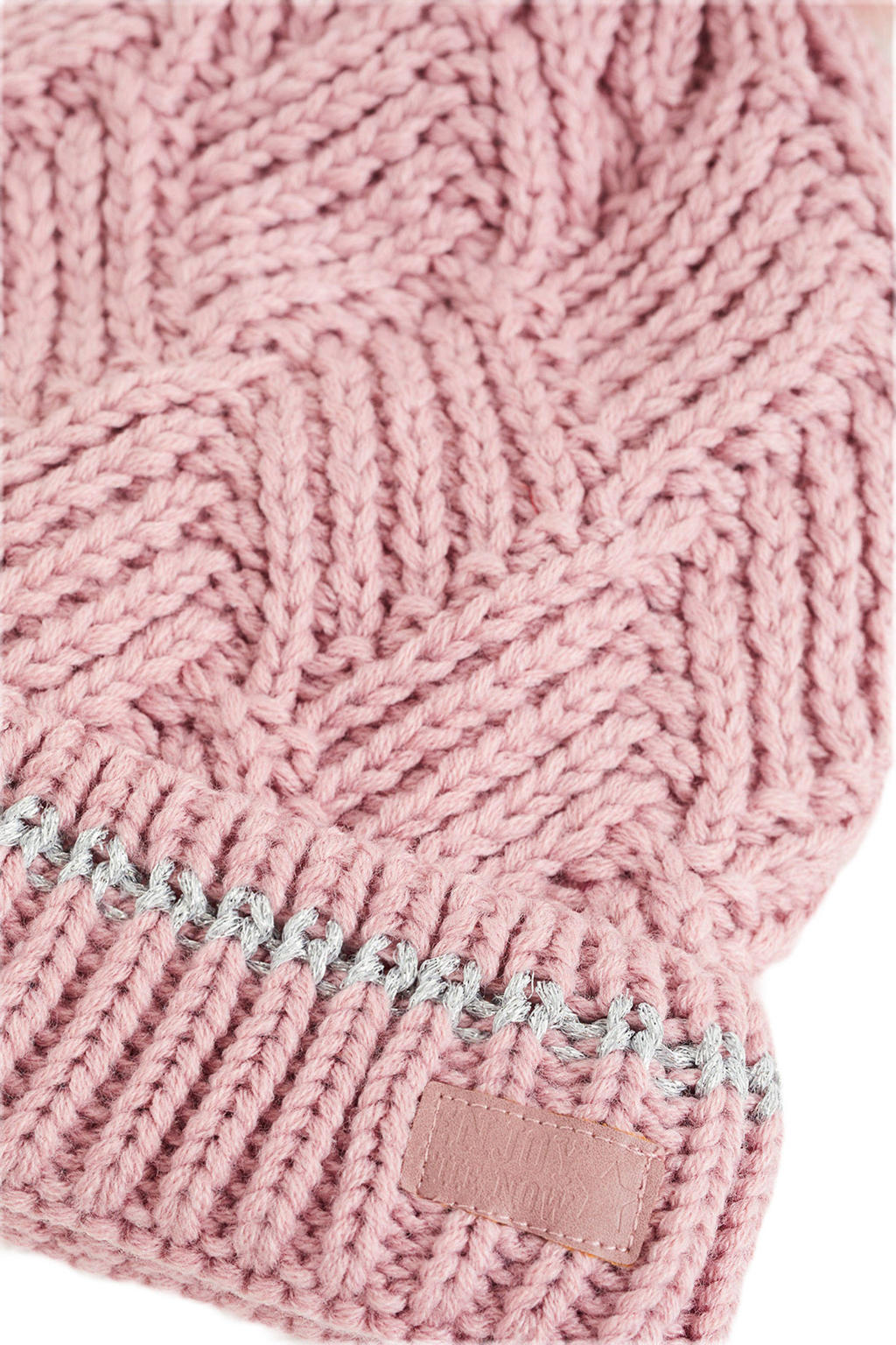 WE Fashion gebreid muts met pompom roze | wehkamp