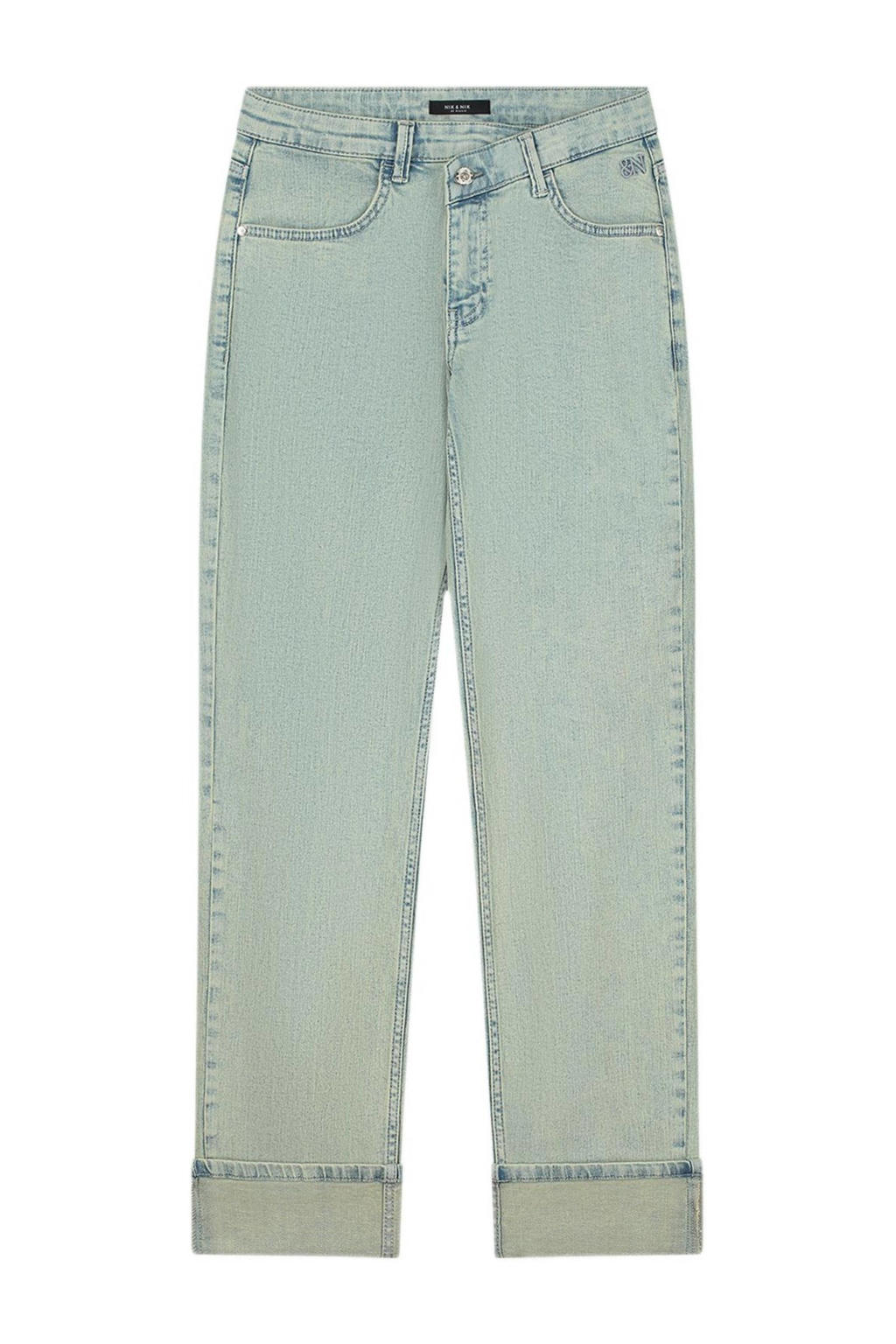 NIK&NIK slim fit jeans Fenna green cast | wehkamp