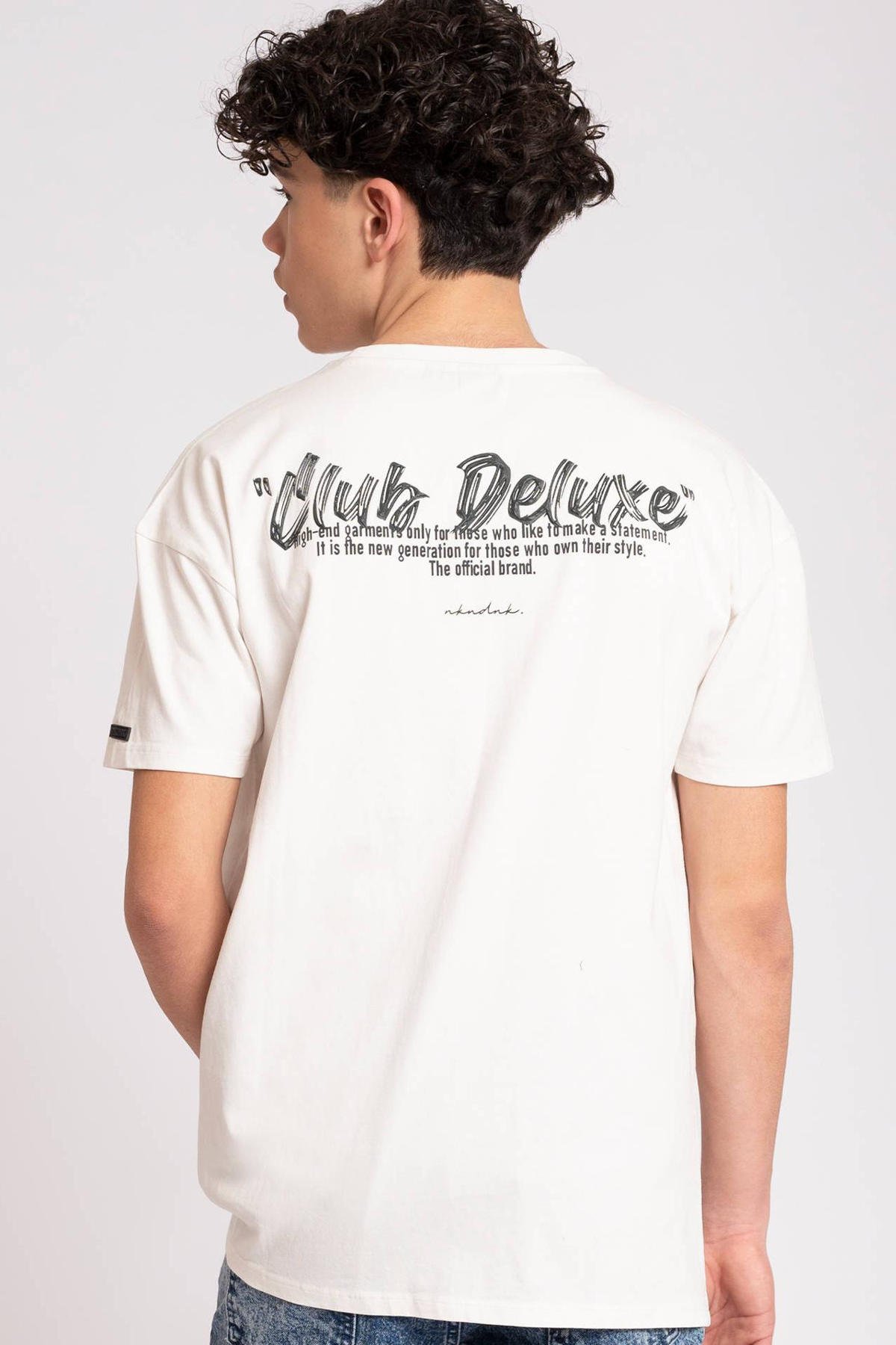 NIK&NIK T-shirt Deluxe met backprint offwhite | wehkamp