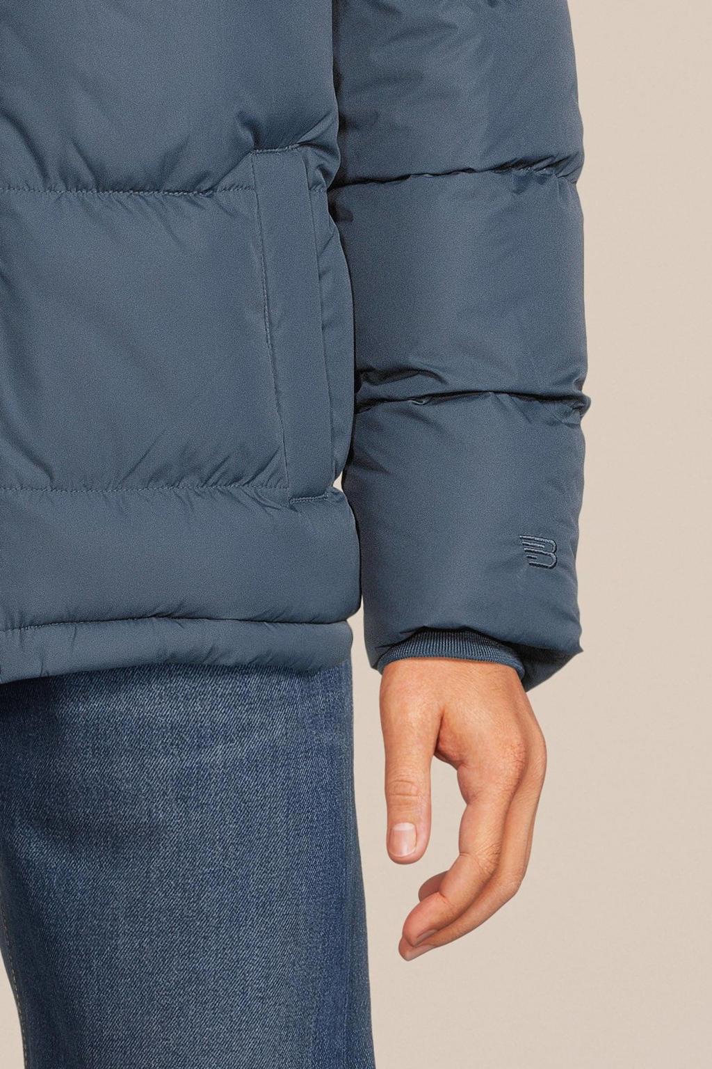 Ballin gewatteerde winterjas met logo dark blue | wehkamp