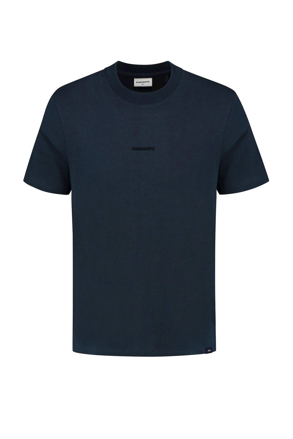 Pure Path regular fit T-shirt met backprint navy | wehkamp